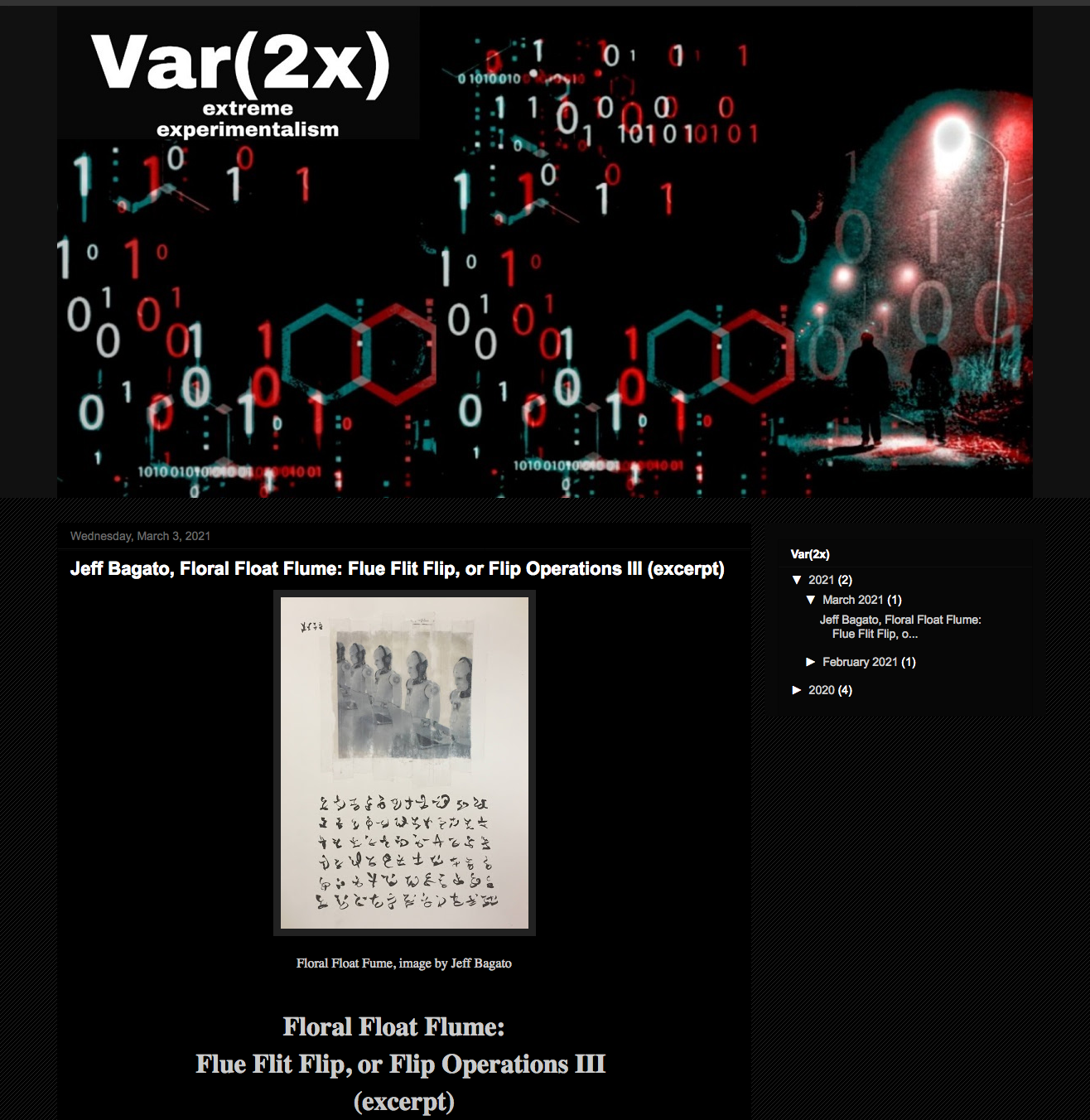 Floral Float Flume excerpt published in Var(2x) | jeff bagato