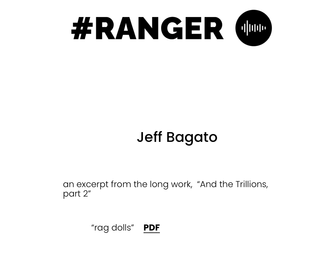 Long poem excerpt published in Ranger magazine | jeff bagato